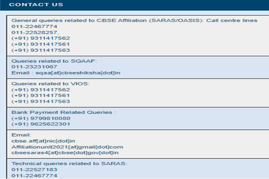 CBSE Schools Information